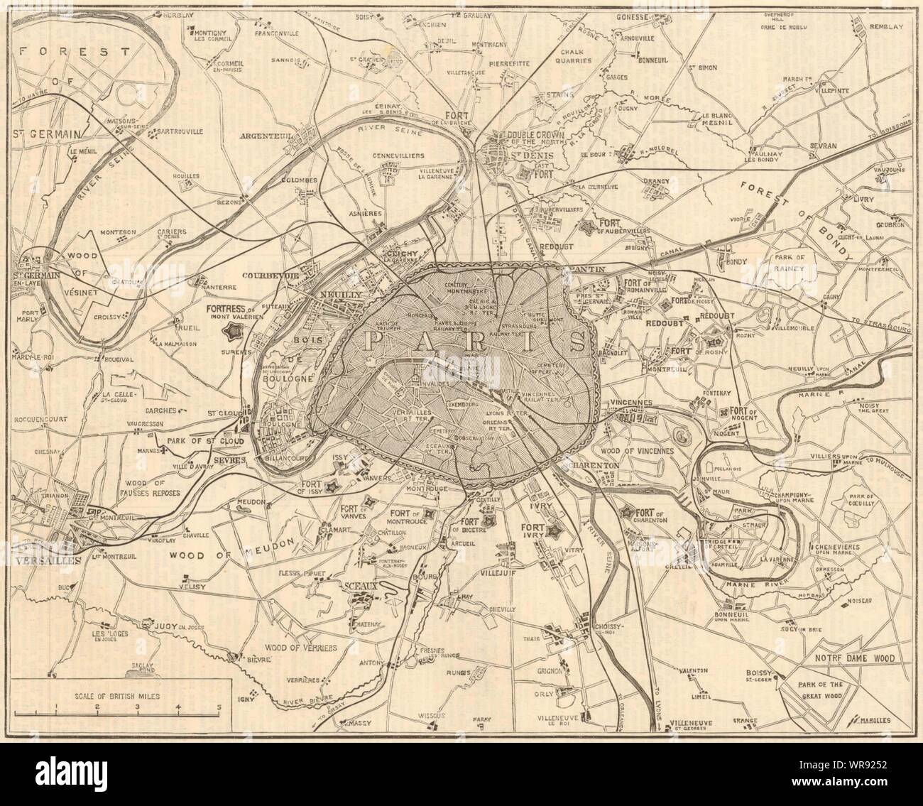 Map paris 1870 Banque de photographies et d’images à haute résolution ...