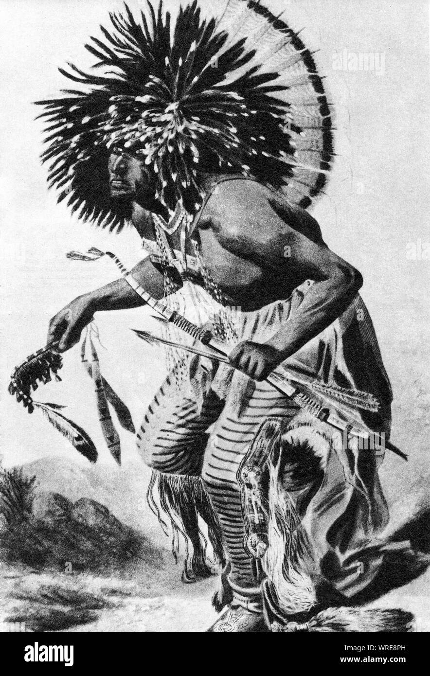 Apache indian Banque d'images noir et blanc - Alamy