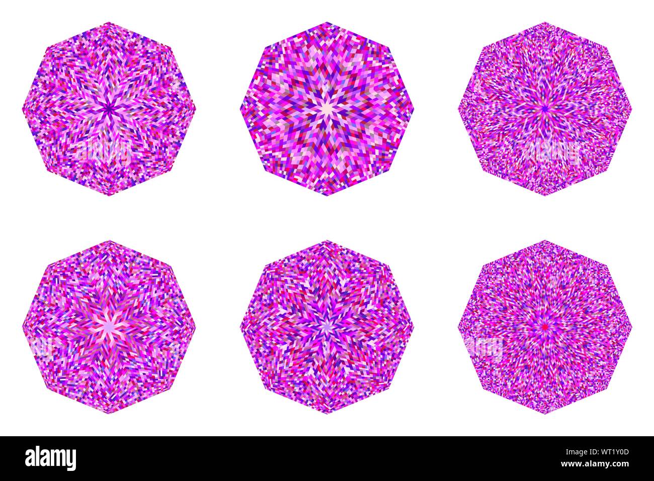 Résumé isolés de symboles d'octogone en mosaïque - vecteur conception ...