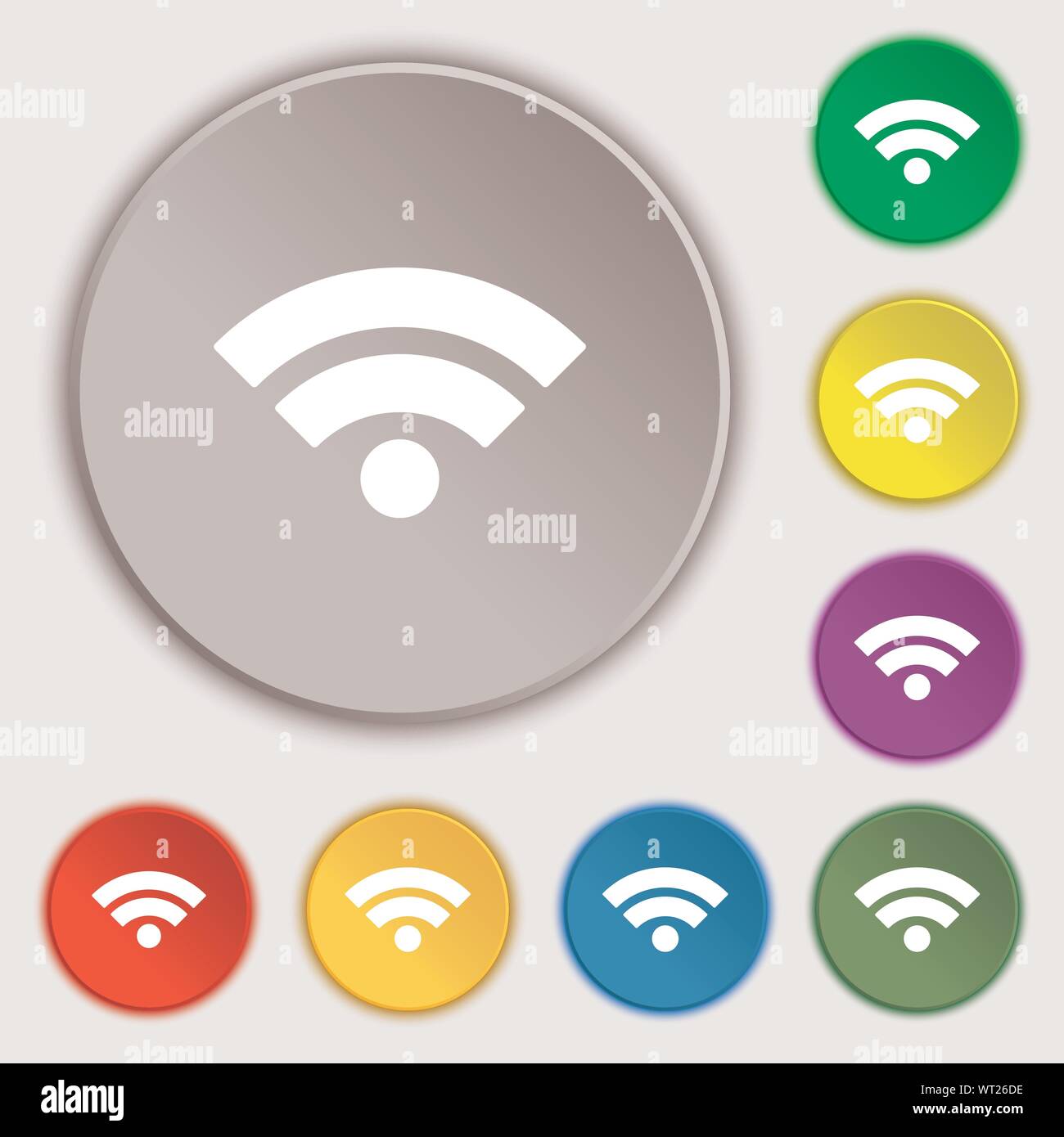 Connexion Wi-Fi au réseau local signe. Symbole Wi-fi. L'icône de réseau ...