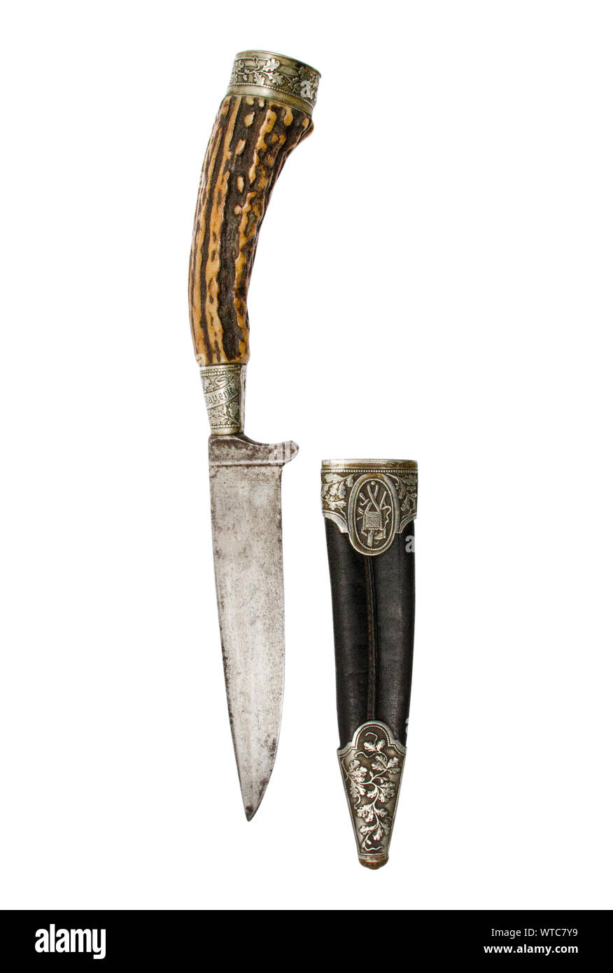 La présentation de chasse bavarois de l'écorcher avec couteau solingen ...