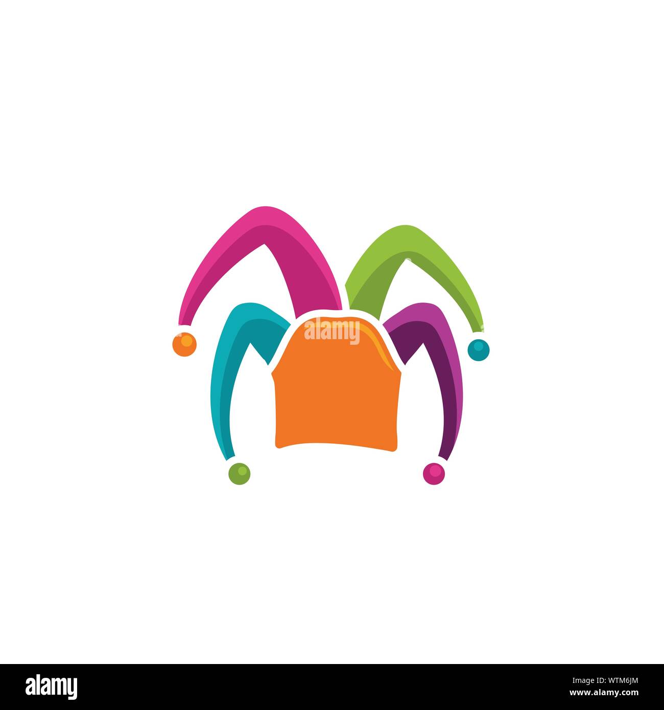 Arlequin dessin logo Banque d'images vectorielles - Alamy