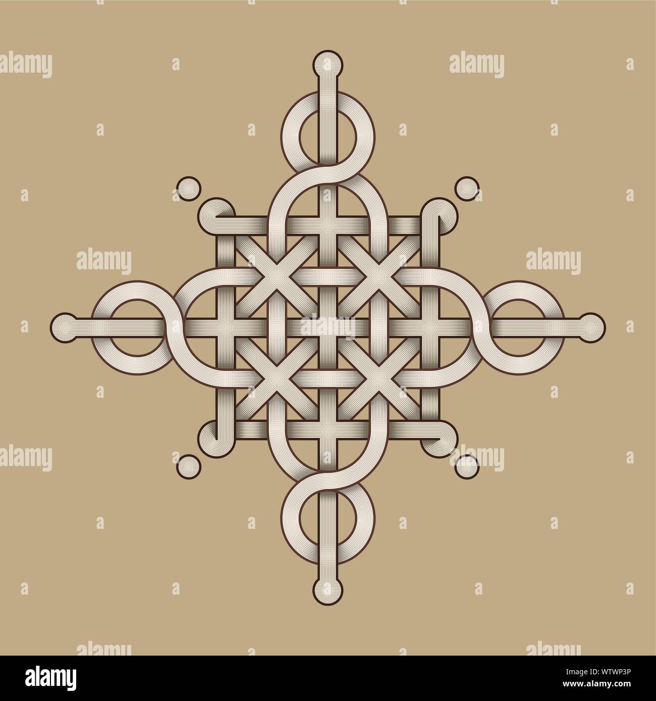 Vector Illustration d'un noeud Celtique - mystique, symbole décoratif ...