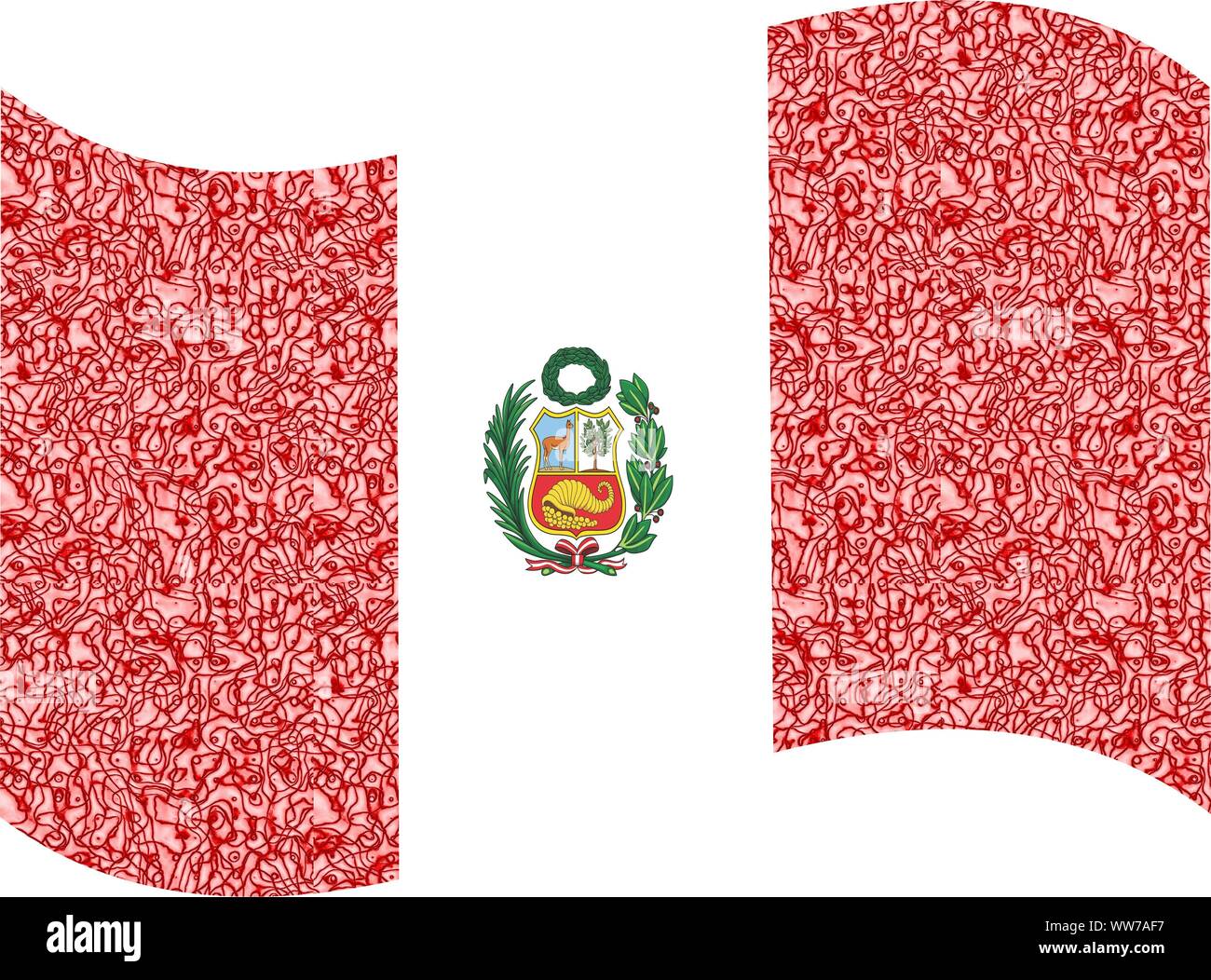 Pérou drapeau, drapeau péruvien dans les couleurs rouge et blanc Photo ...