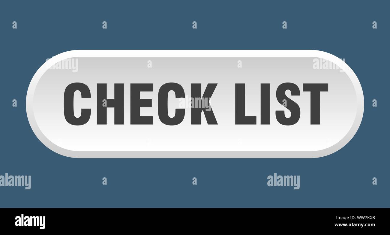 Vérifier le bouton liste. check list panneau blanc arrondi de la liste ...