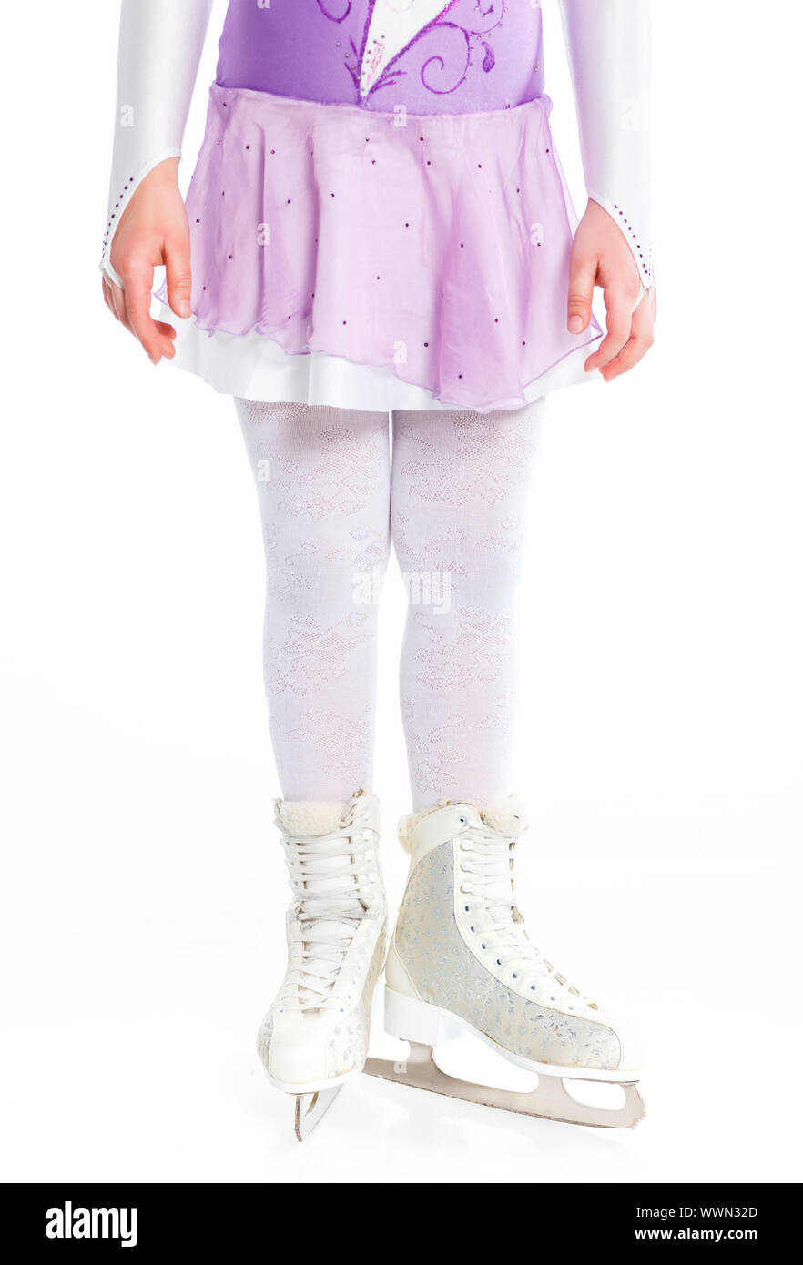 Petite fille patineuse artistique sur glace Banque de photographies et ...