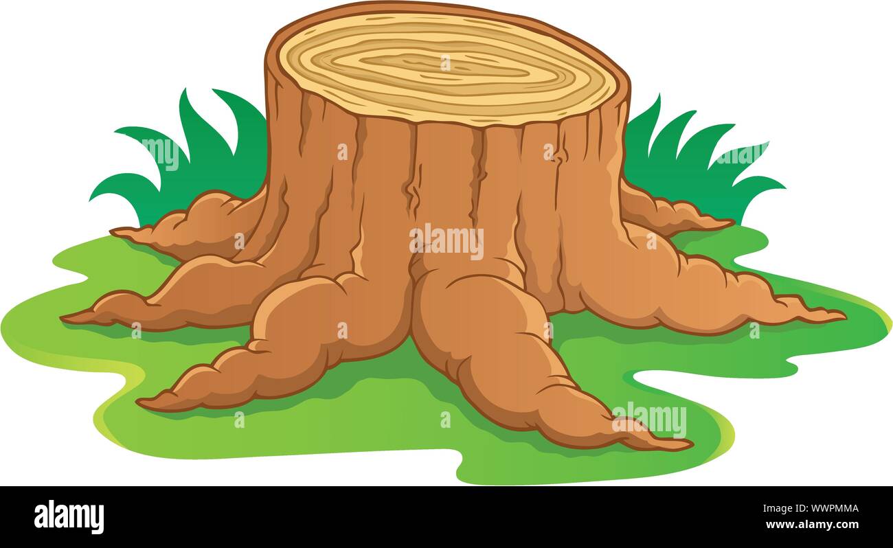 Couper la racine de l'arbre Banque d'images vectorielles - Alamy