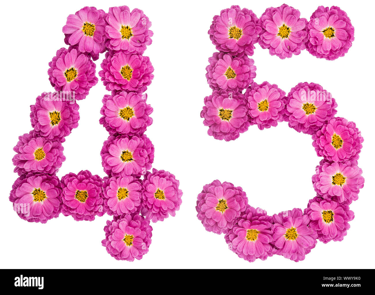 Happy birthday number 45 greeting Banque de photographies et d’images à ...