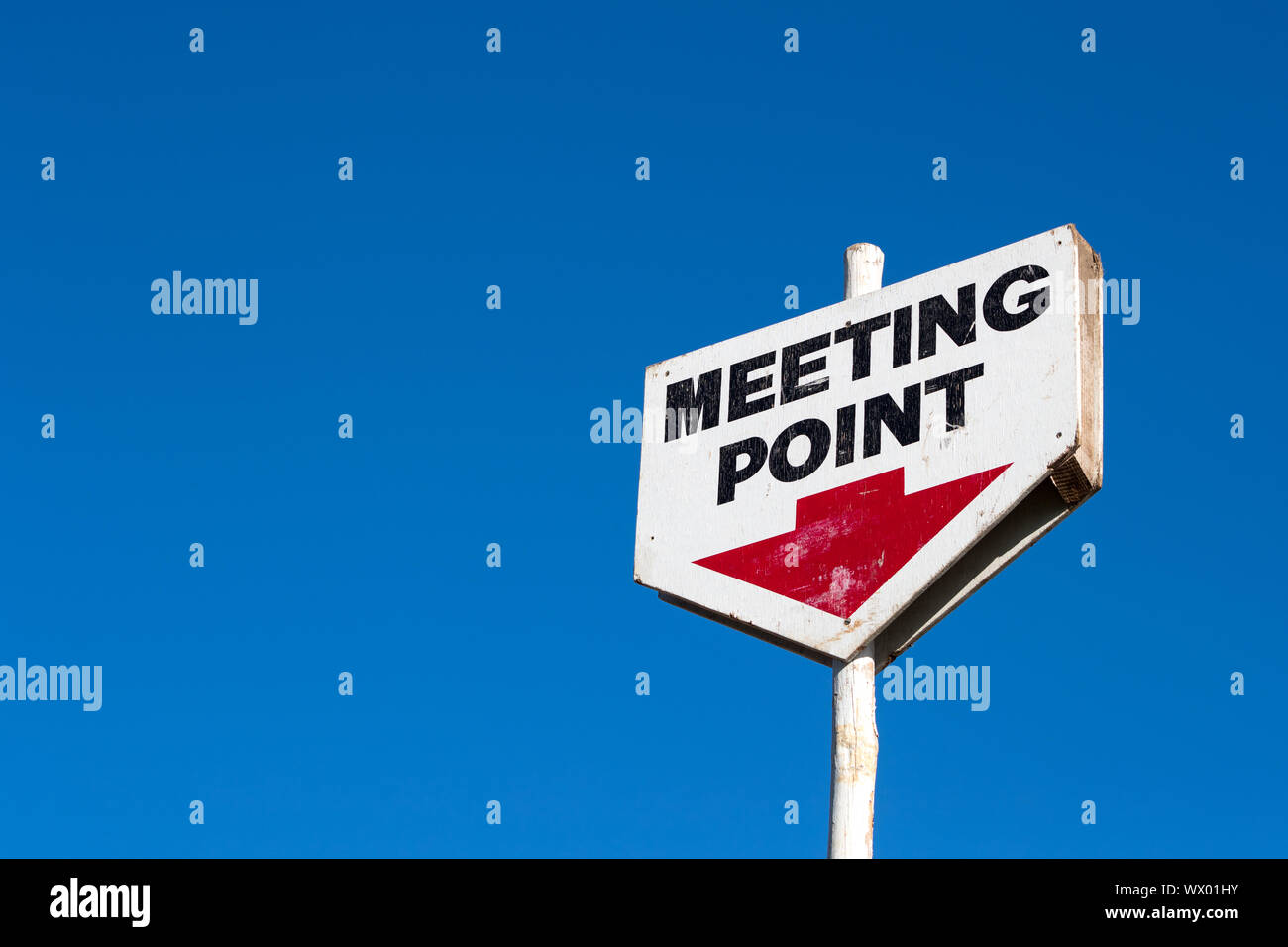 Meeting point sign Banque de photographies et d’images à haute ...