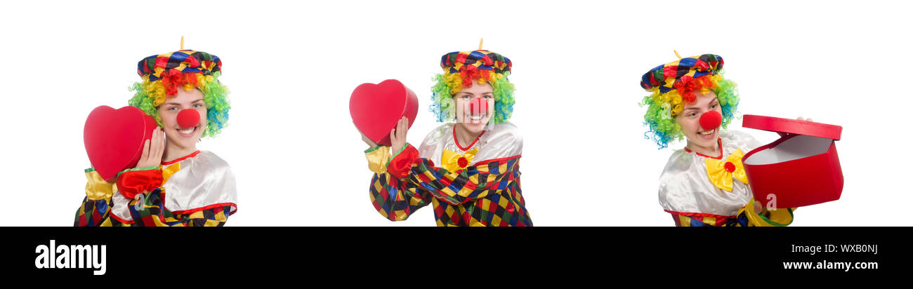 Cértificat de clown avec isolated on white Photo Stock - Alamy