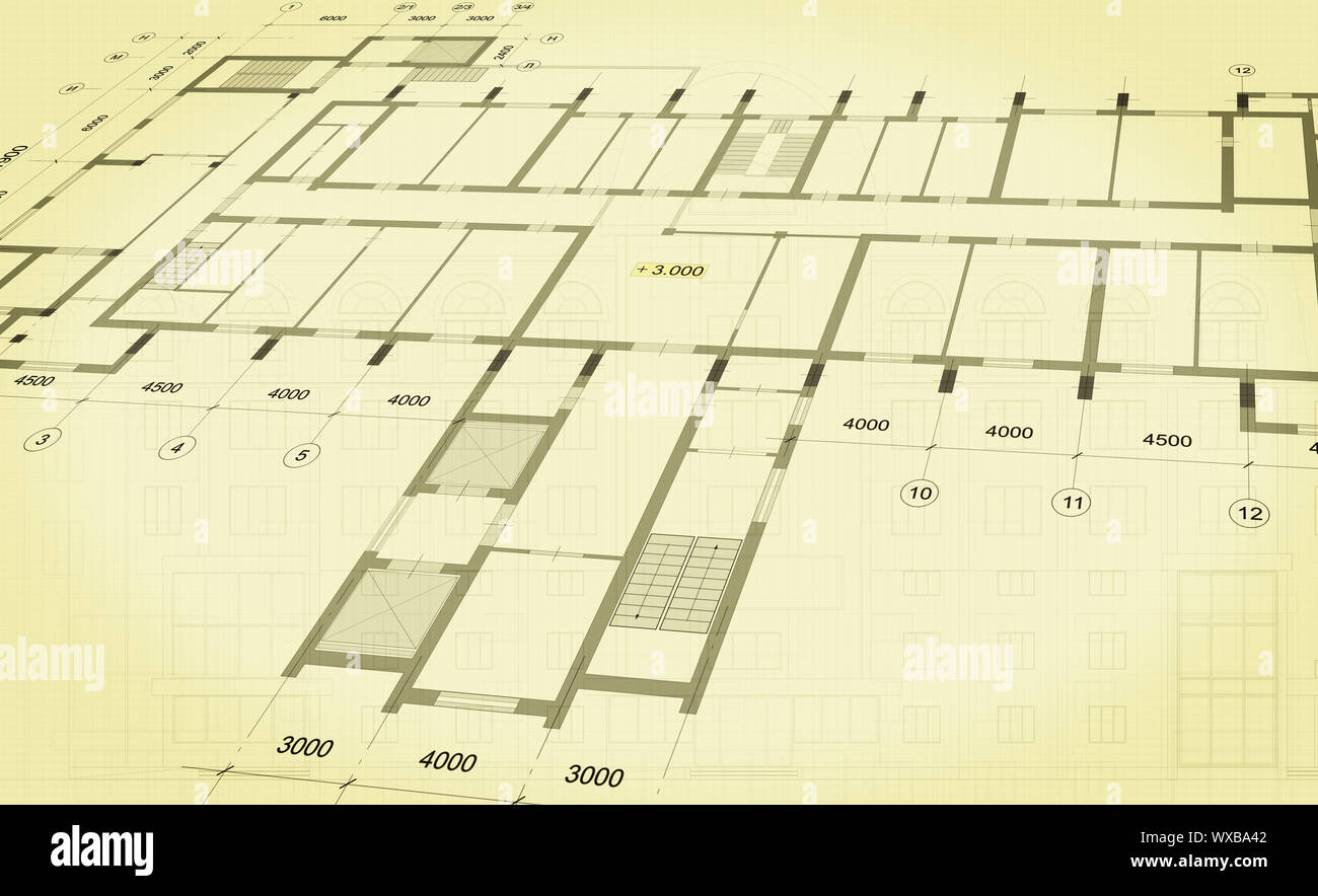 Fond architectural avec des dessins techniques. Plan Plans de texture ...