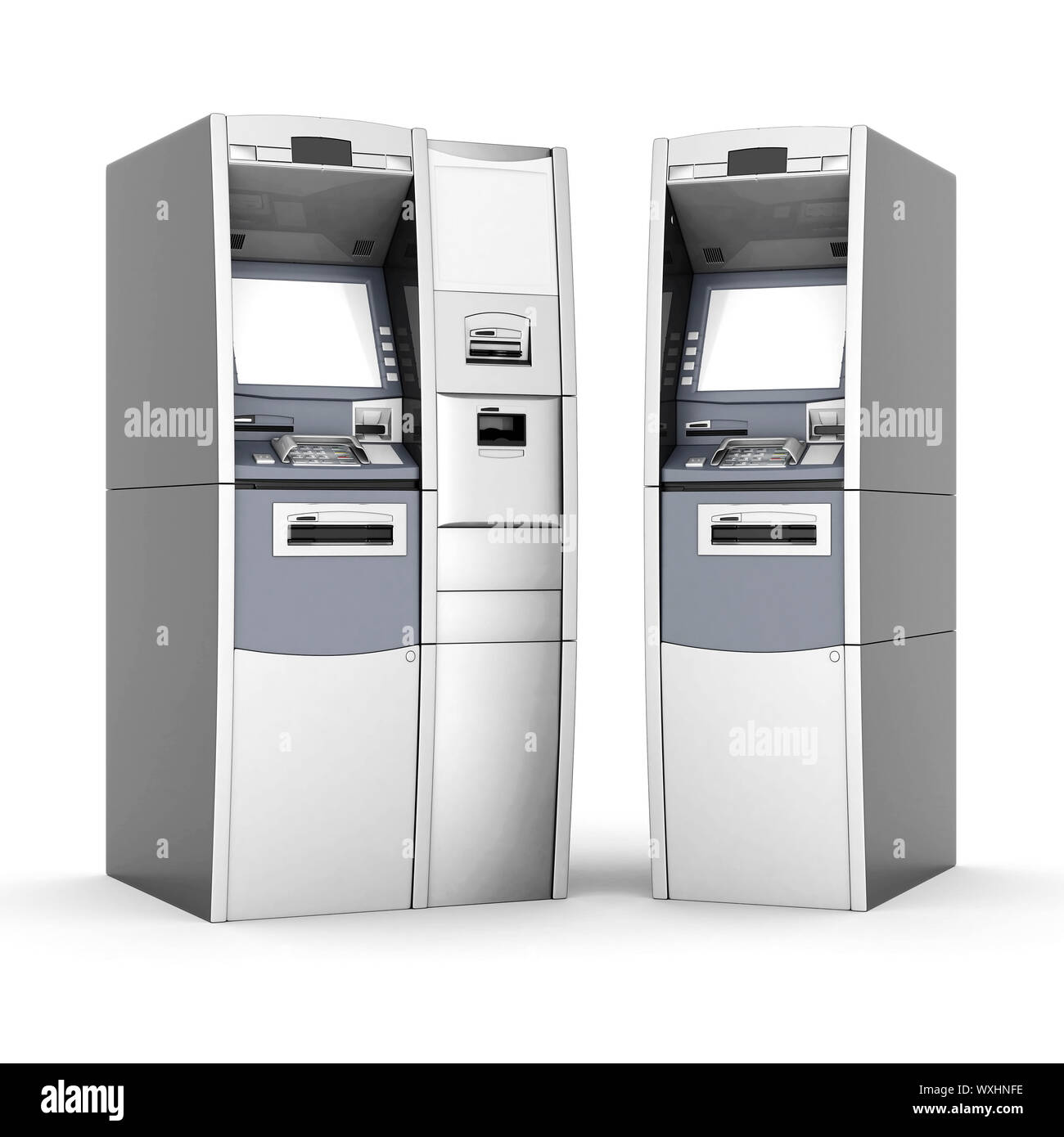 La nouvelle image de distributeur automatique de billets sur fond blanc ...