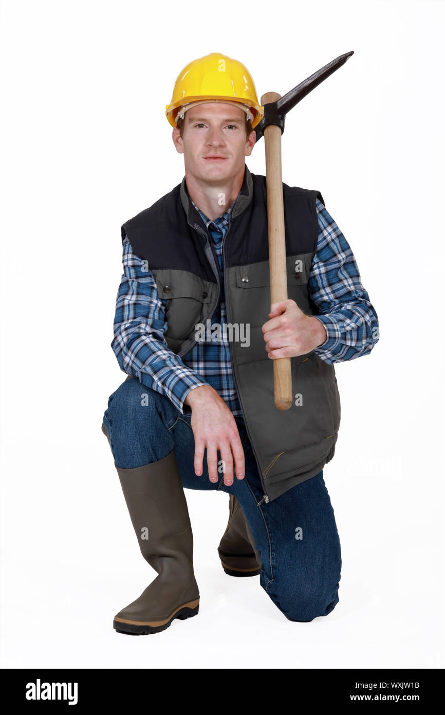 Man pickaxe Banque d'images détourées - Alamy