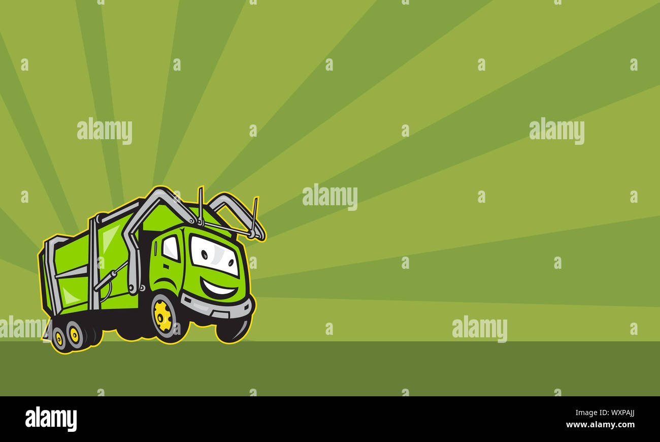 Cartoon Garbage Truck Banque d'image et photos - Alamy