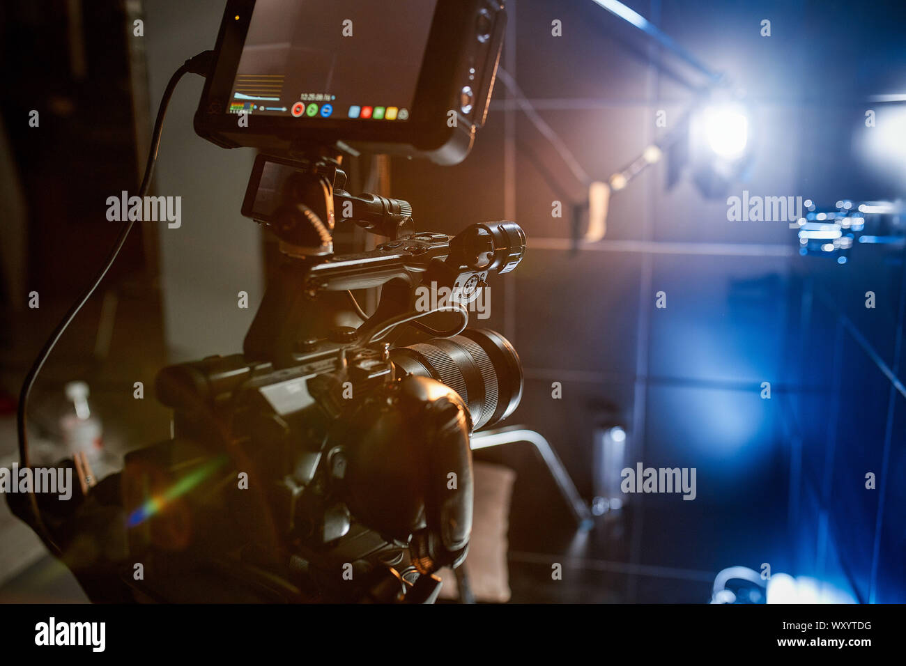 Dans les coulisses du tournage de films et de matériel vidéo, la mise ...