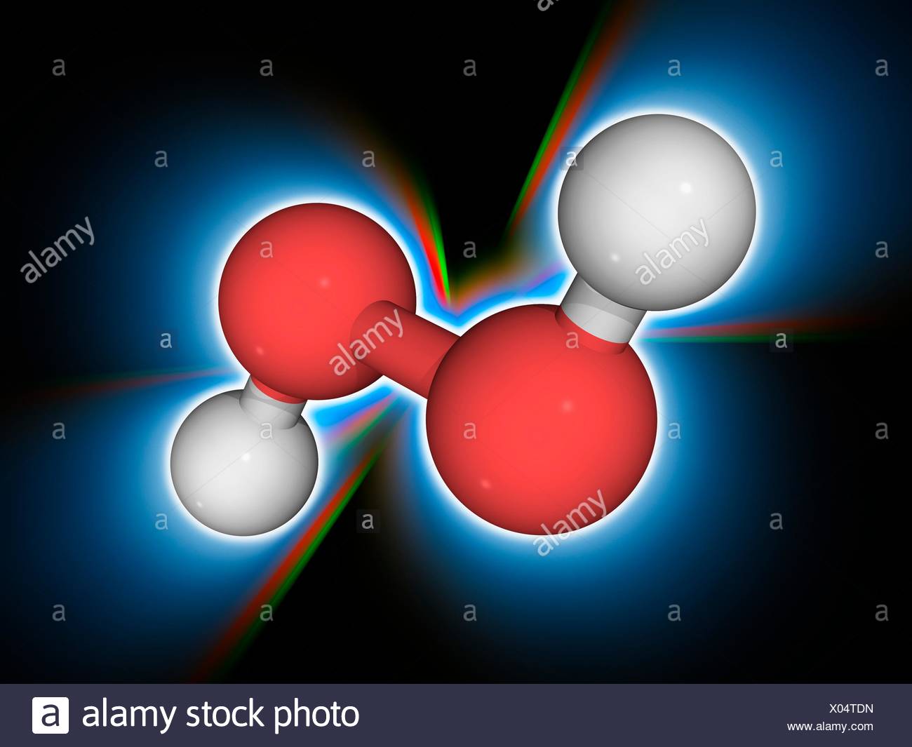 Hydrogen Peroxide Molecule Banque d'image et photos - Alamy