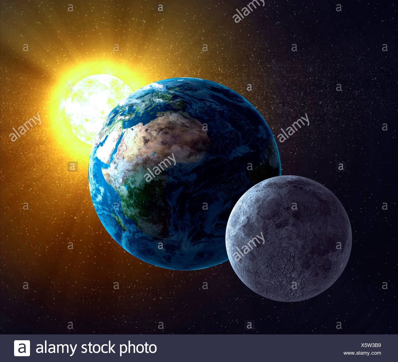 Earth Moon Sun Banque d'image et photos - Alamy