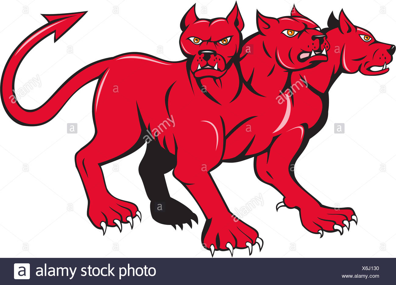 Illustration Of Cerberus Banque d'image et photos - Alamy