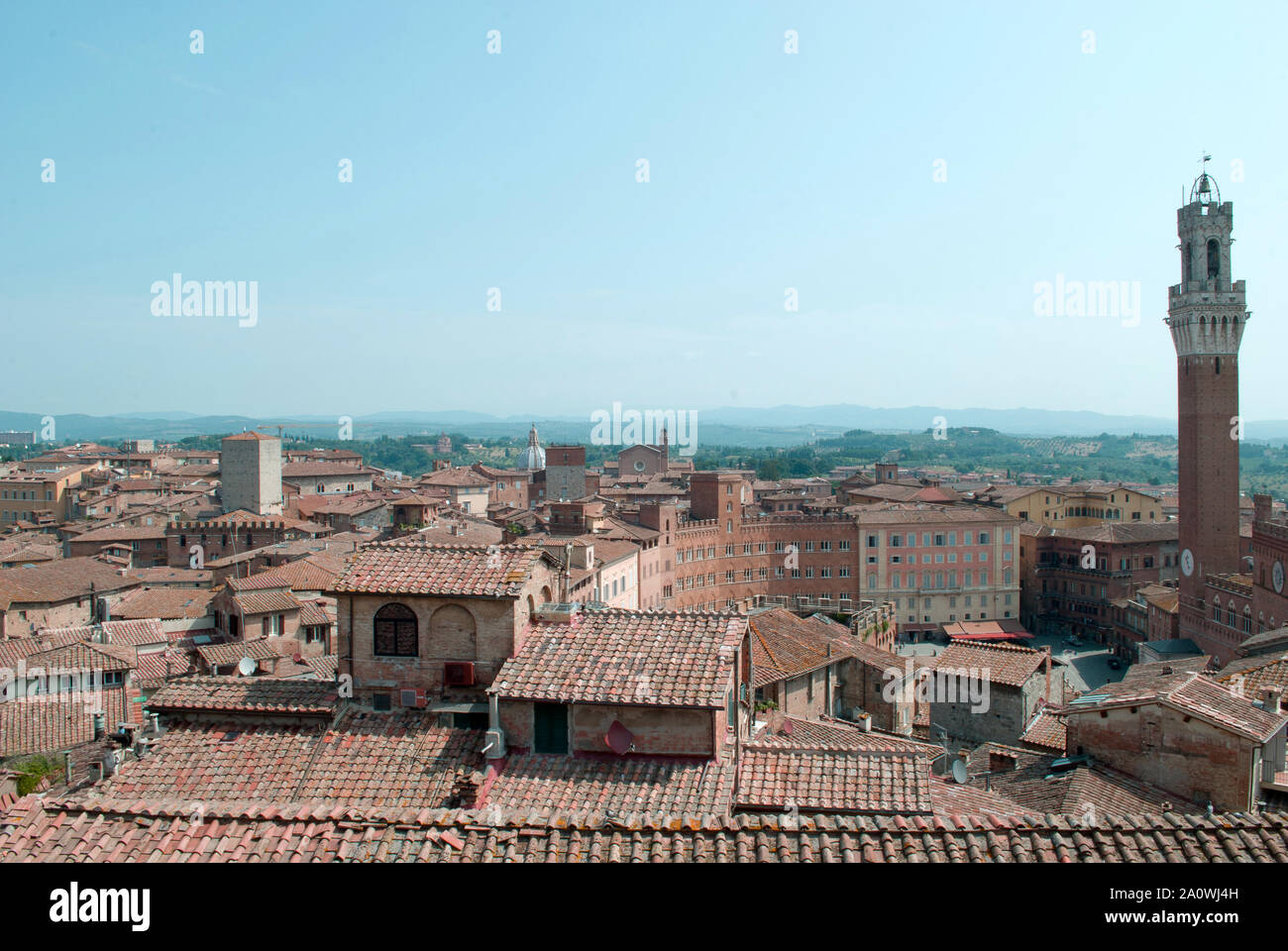 Centro storico di siena con cattedrale basilica di san domenico ...