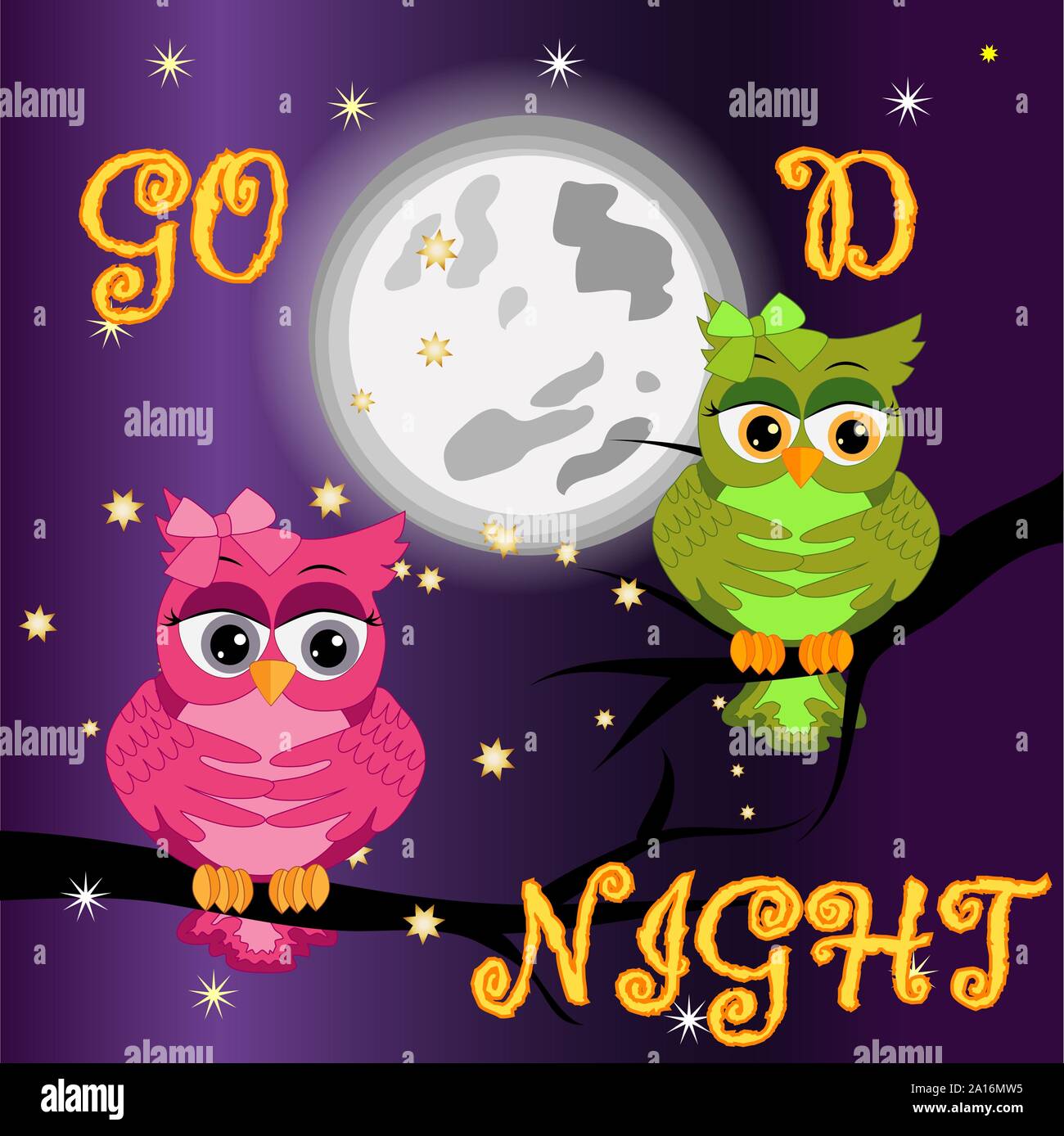 Carta della buonanotte Immagini Vettoriali Stock - Pagina 2 - Alamy