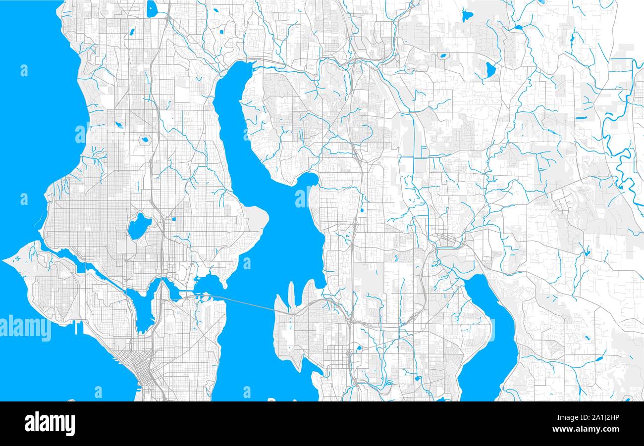 Mappa del lago di kirkland Immagini Vettoriali Stock - Alamy