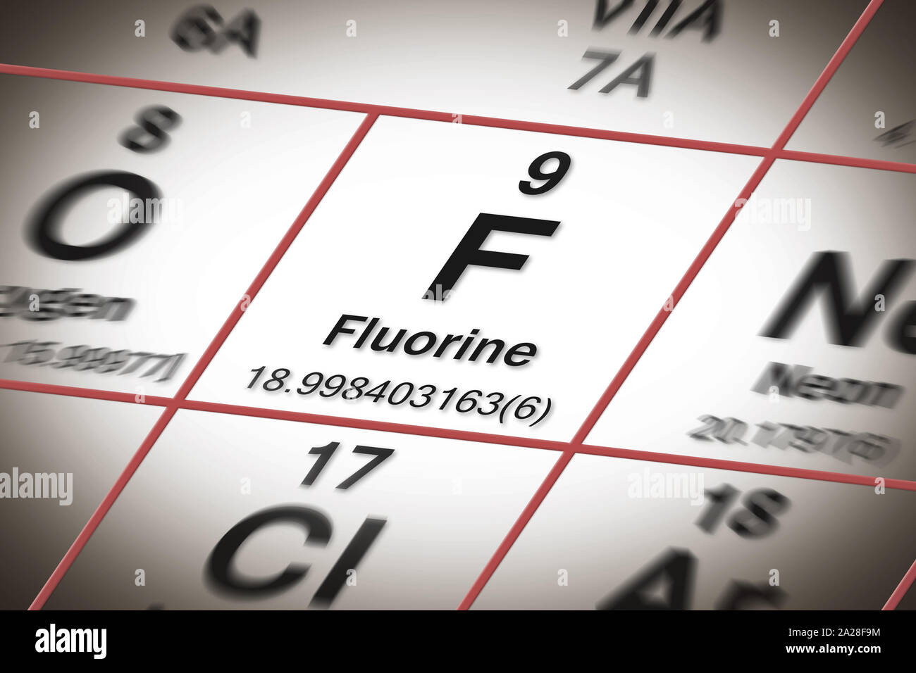 Focus su fluoro elemento chimico - il più importante elemento contro la ...