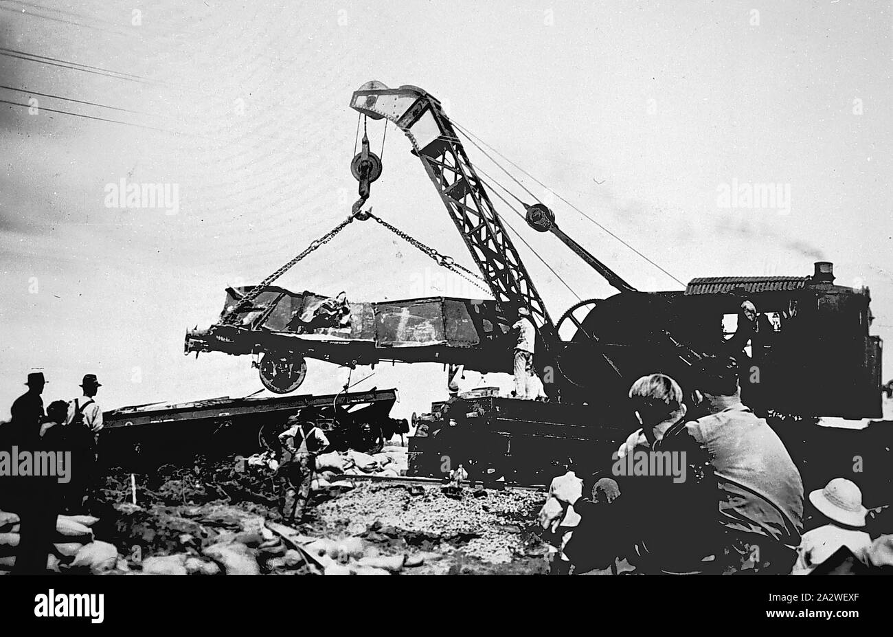 Sollevamento della gru a vapore delle ferrovie vittoriane immagini e ...