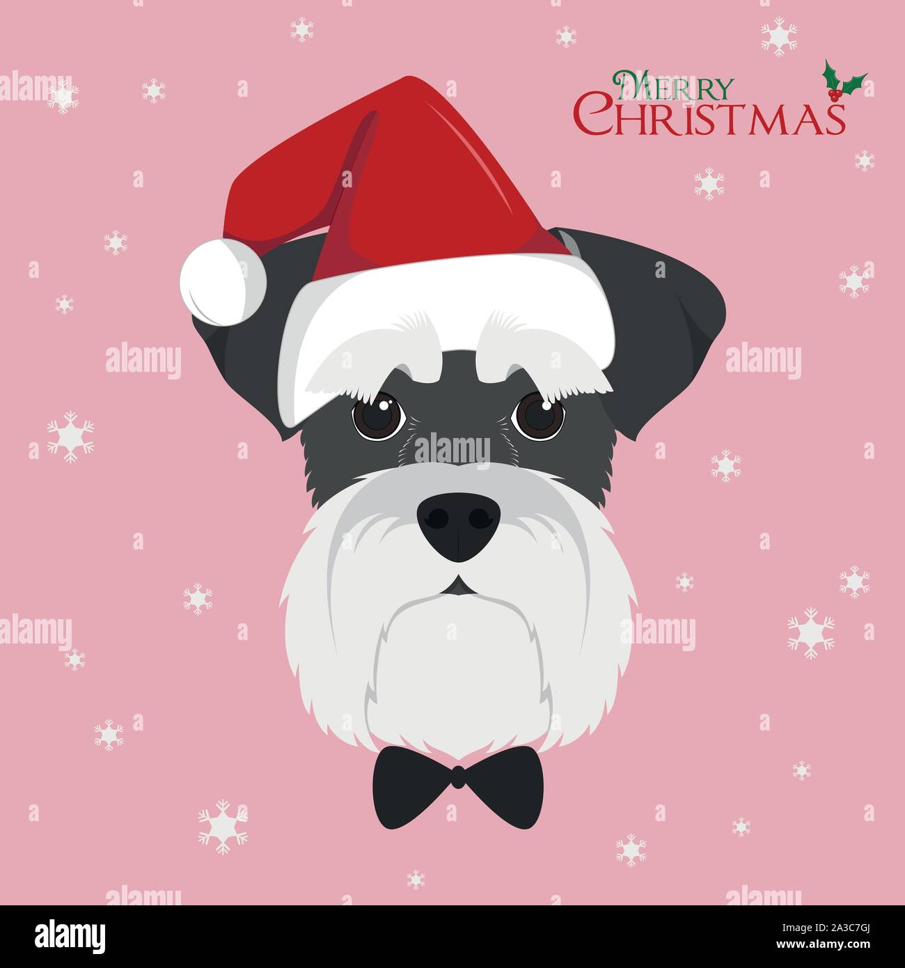 Schnauzer dog cartoon illustration Immagini Vettoriali Stock - Alamy