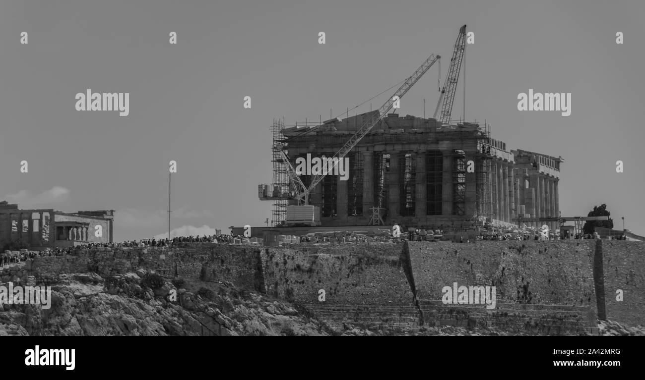 Acropoli del partenone della grecia Foto e Immagini Stock in Bianco e ...