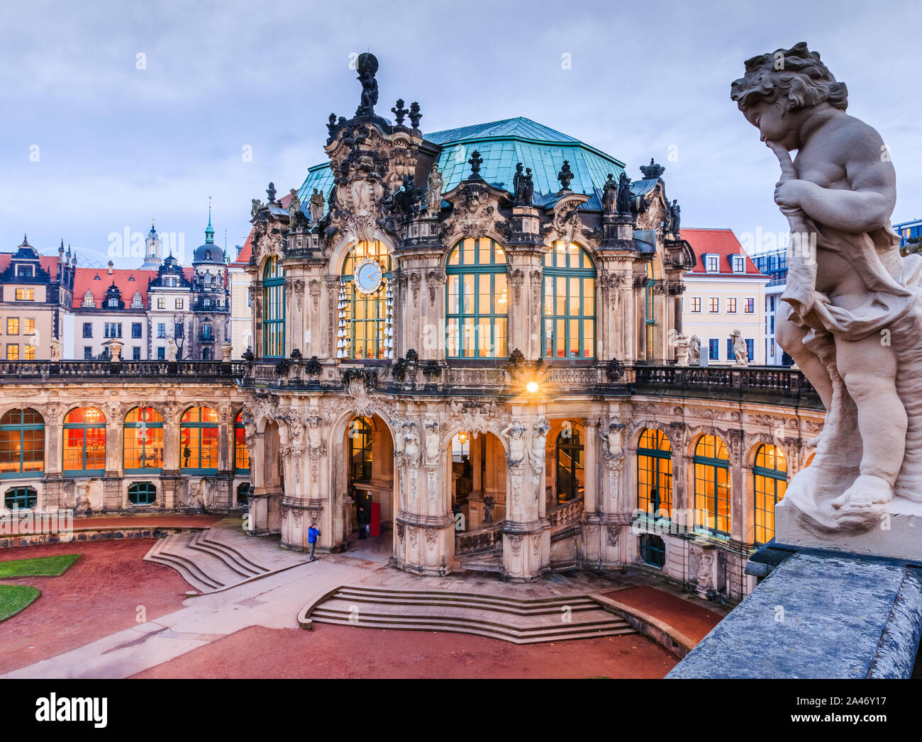Dresden, Germania. Palazzo Zwinger, Dresda, Sassonia, Germania Foto ...