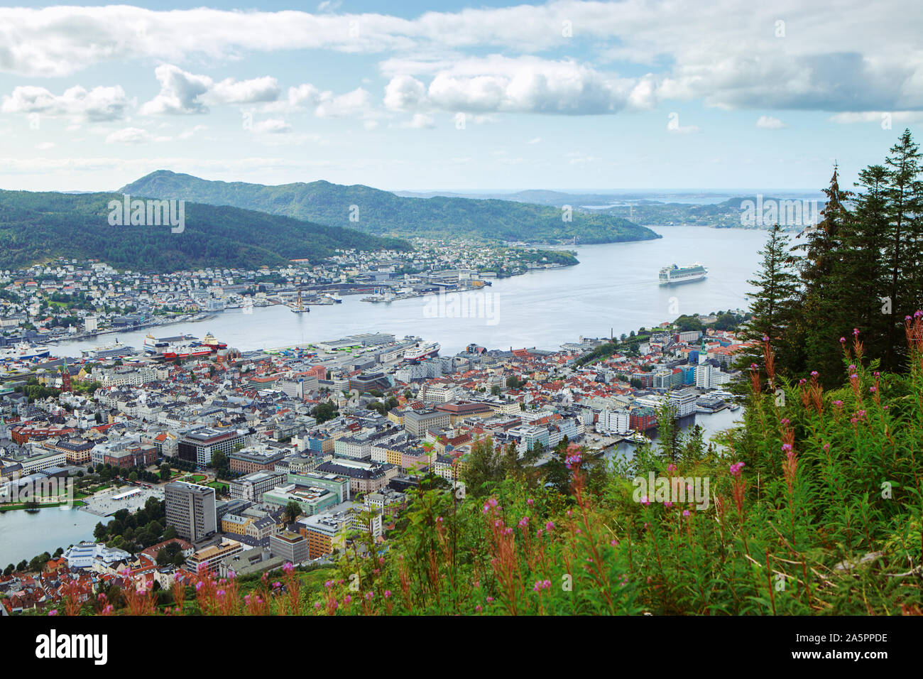 Bergen Mount Floyen Immagini e Fotos Stock - Alamy