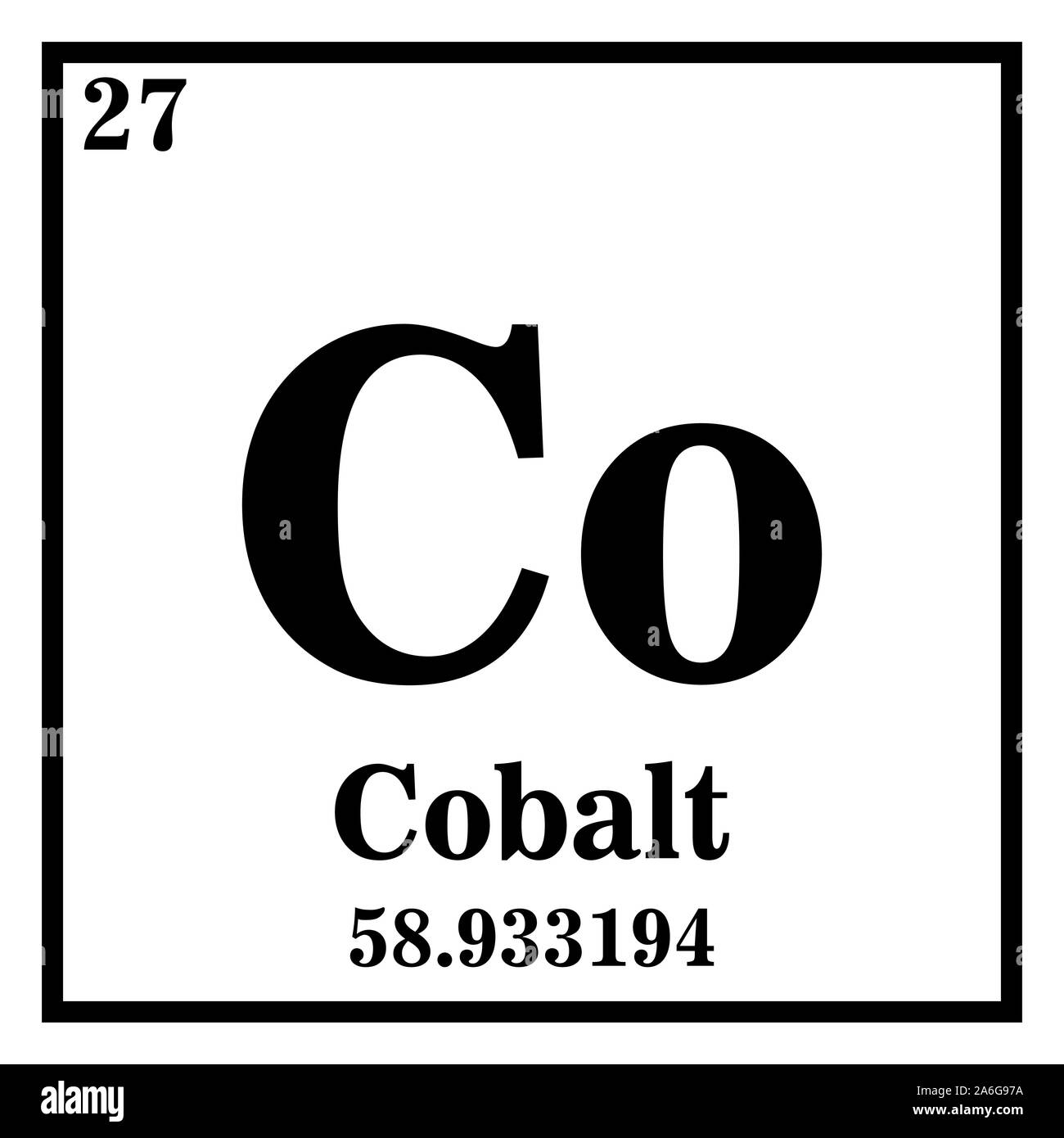 Cobalt tavola periodica Foto e Immagini Stock in Bianco e Nero - Alamy