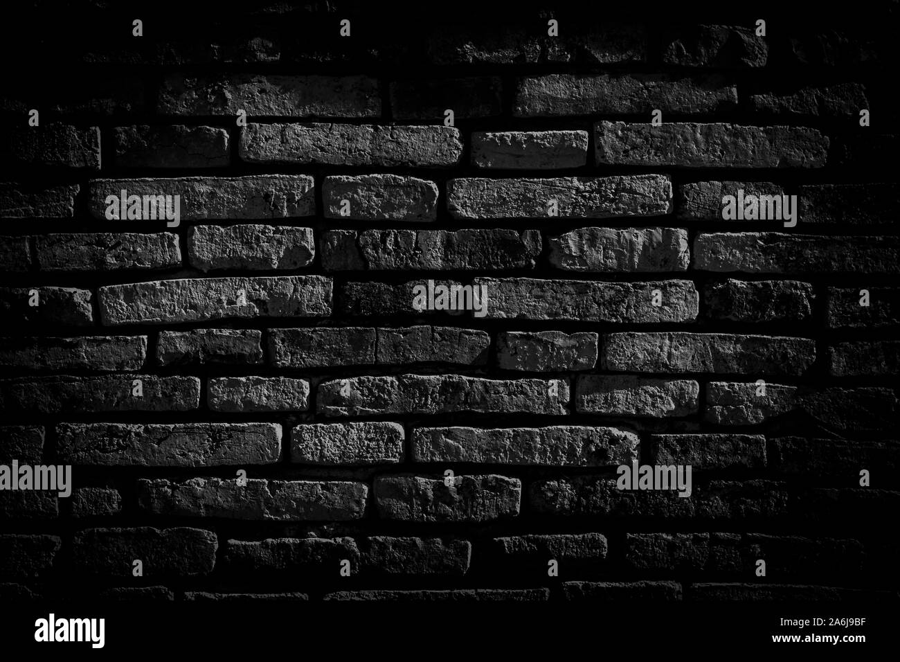 Il nero di pareti in mattoni di sfondo e texture. La consistenza del ...