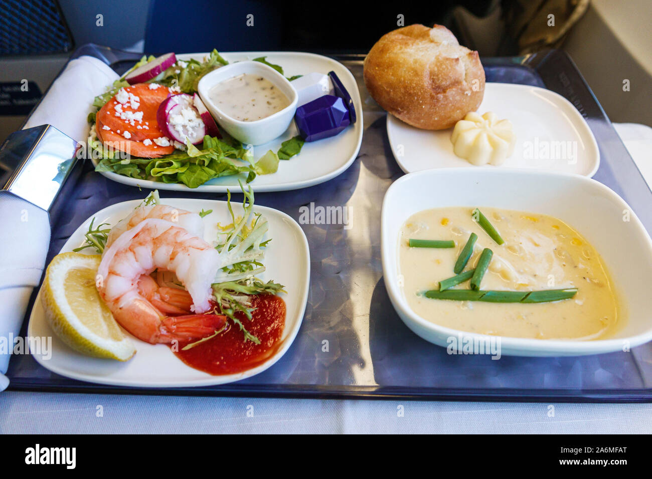 United airlines business class interior immagini e fotografie stock ad ...