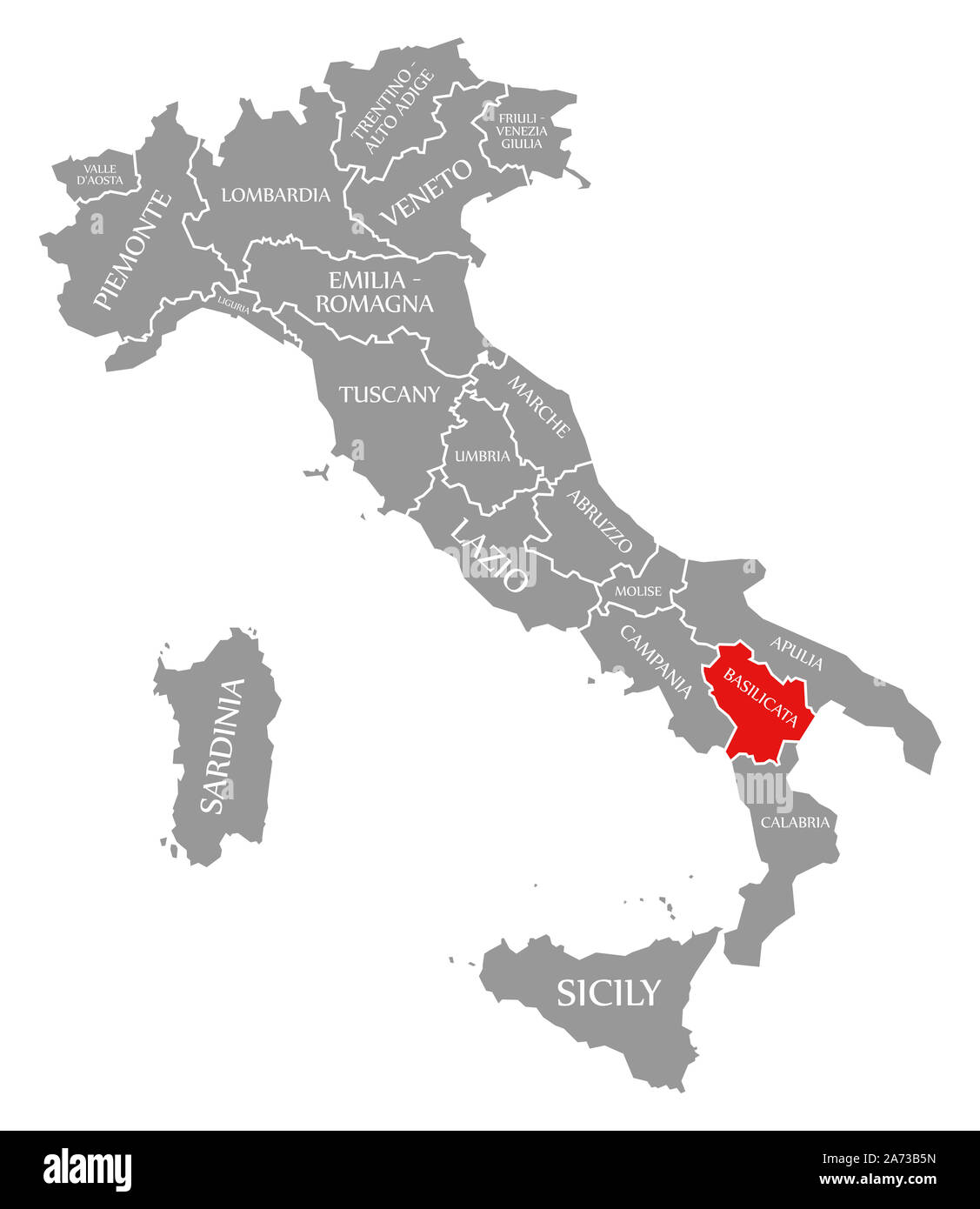 Mappa della basilicata immagini e fotografie stock ad alta risoluzione ...