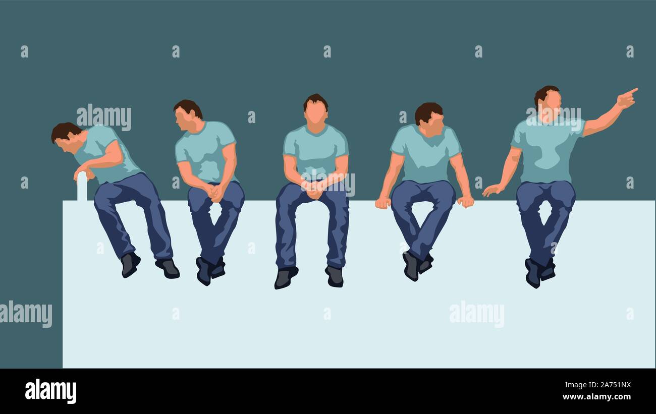 Persona seduta sagoma Immagini Vettoriali Stock - Alamy