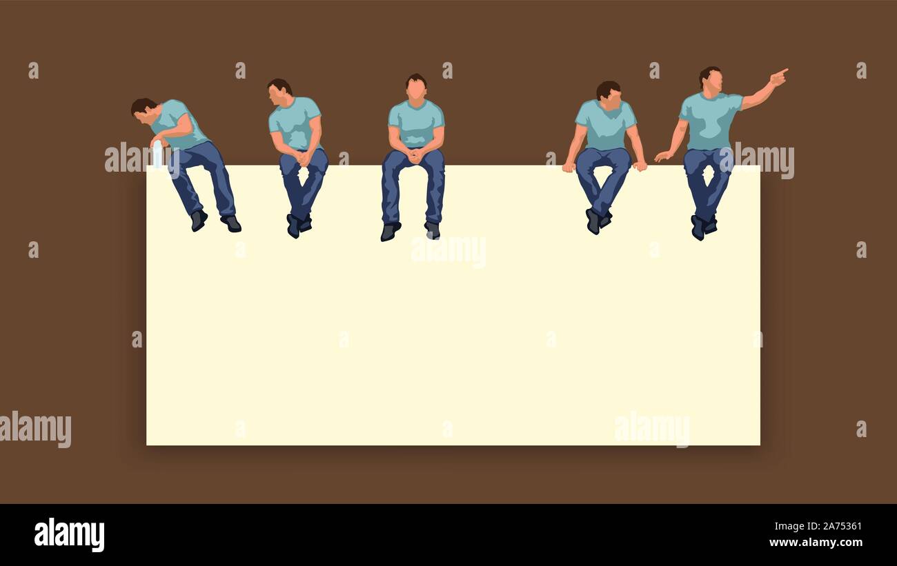 Persona seduta sagoma Immagini Vettoriali Stock - Alamy