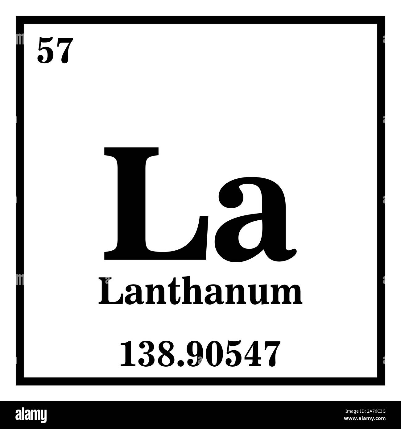 Il lantanio Tavola Periodica degli Elementi illustrazione vettoriale ...