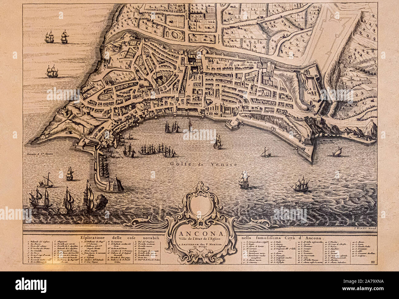 Italia Marche Ancona Antica mappa | Italia Marche Ancona antica mappa ...