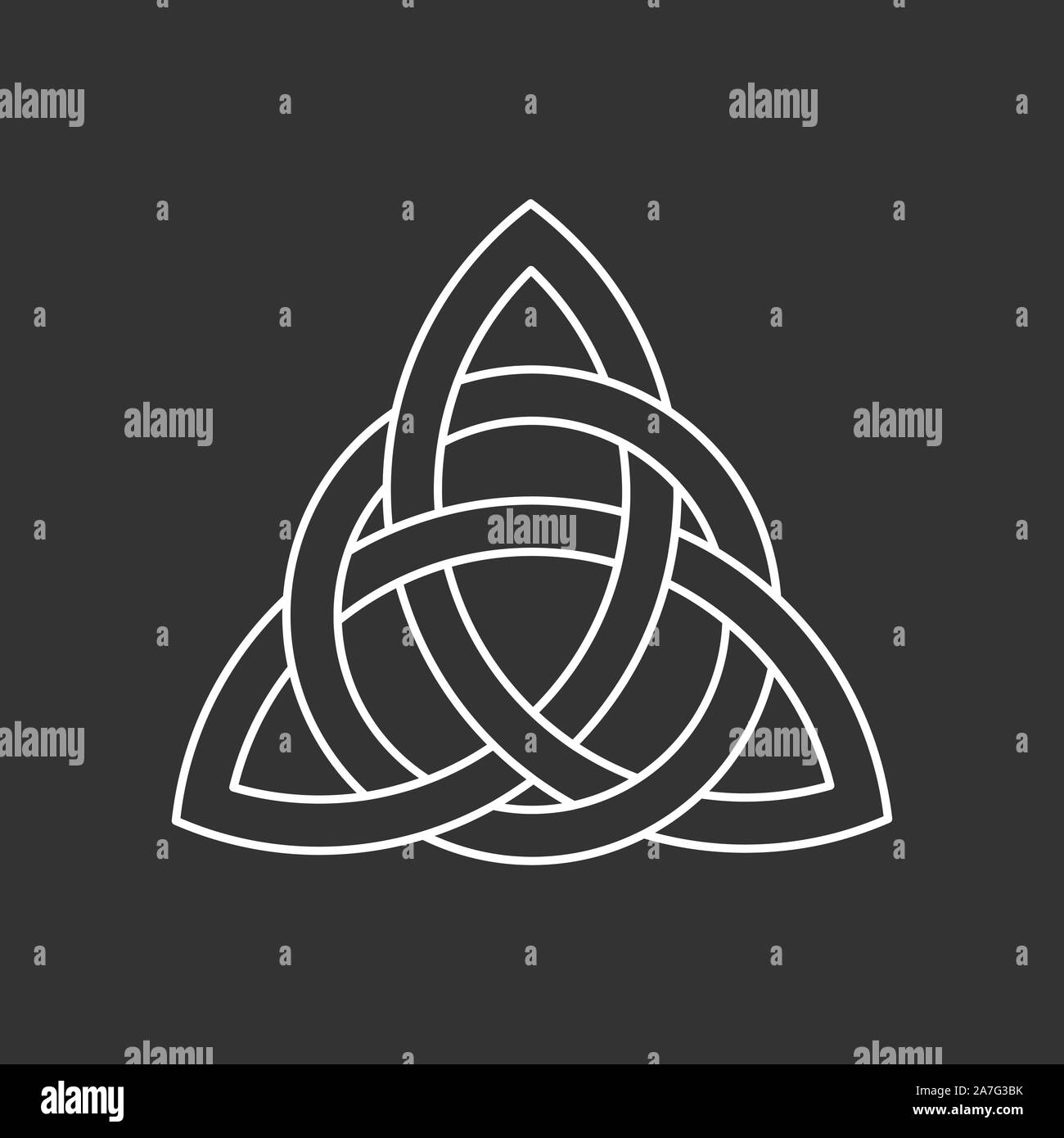Celtic trinity knot. Lineare simbolo triquetra interlacciate con ...