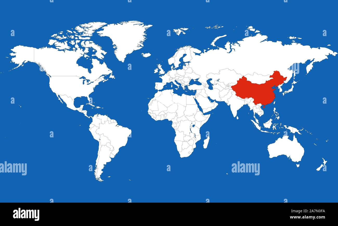 China mapa político mundo immagini e fotografie stock ad alta ...