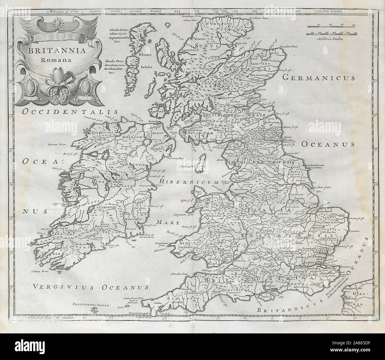Britannia romana cartina immagini e fotografie stock ad alta ...