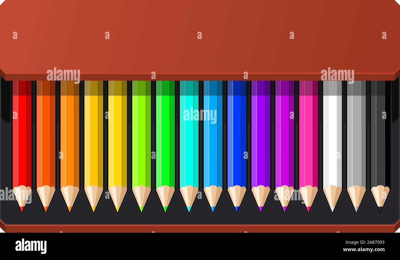 Disegno a matita colorata Immagini Vettoriali Stock - Alamy