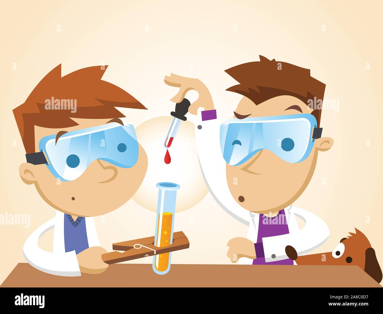 Esperimento scientifico Immagini Vettoriali Stock - Alamy