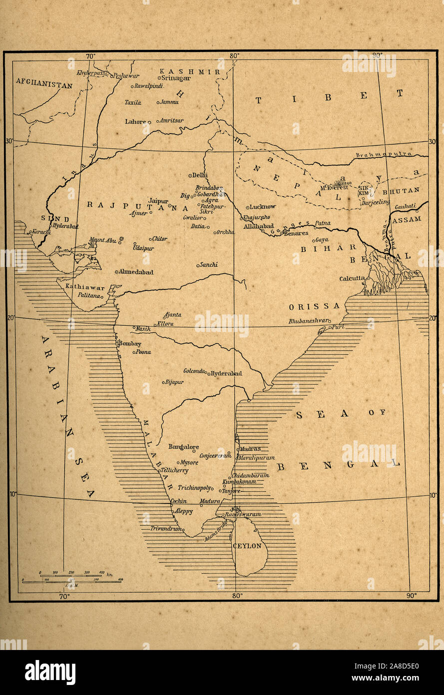 Subcontinente indiano cartina immagini e fotografie stock ad alta ...