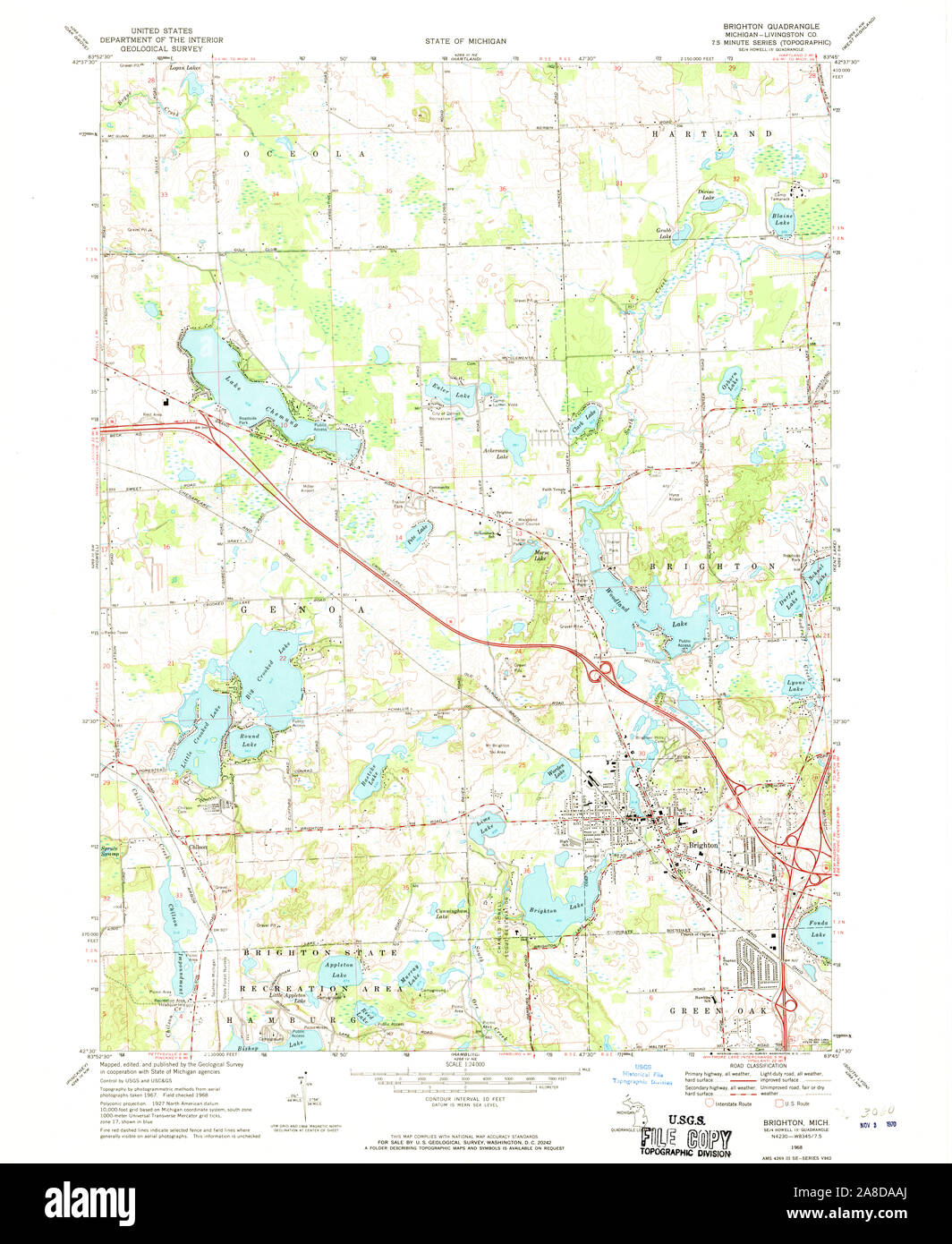 Mappa di brighton michigan immagini e fotografie stock ad alta ...