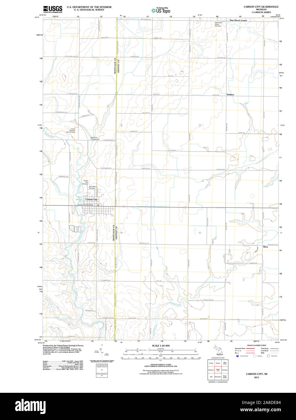 Carson city michigan mappa immagini e fotografie stock ad alta ...