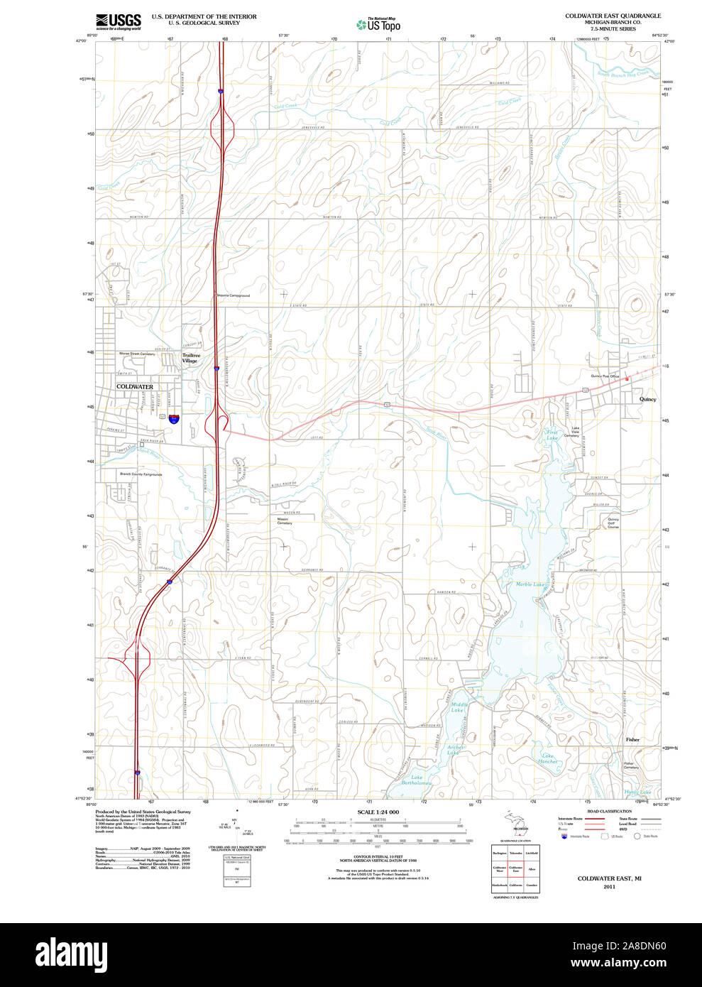 Mappa di coldwater michigan immagini e fotografie stock ad alta ...