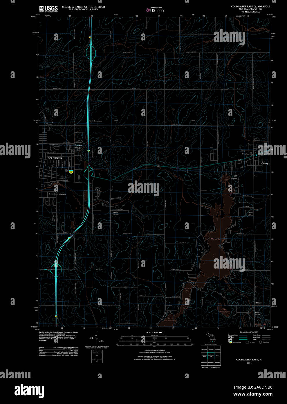 Mappa di coldwater michigan immagini e fotografie stock ad alta ...
