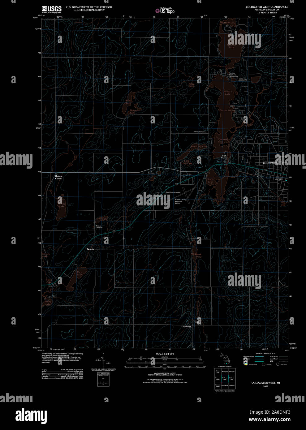 Mappa di coldwater michigan immagini e fotografie stock ad alta ...